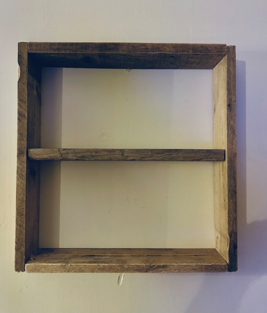 Square Display Shelf With Two Sections. Can Stand Alone or Hang on Wall ...