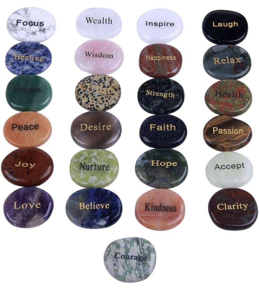 Engraved Inspirational Stones, Engraved Worry Stones, Motivational ...