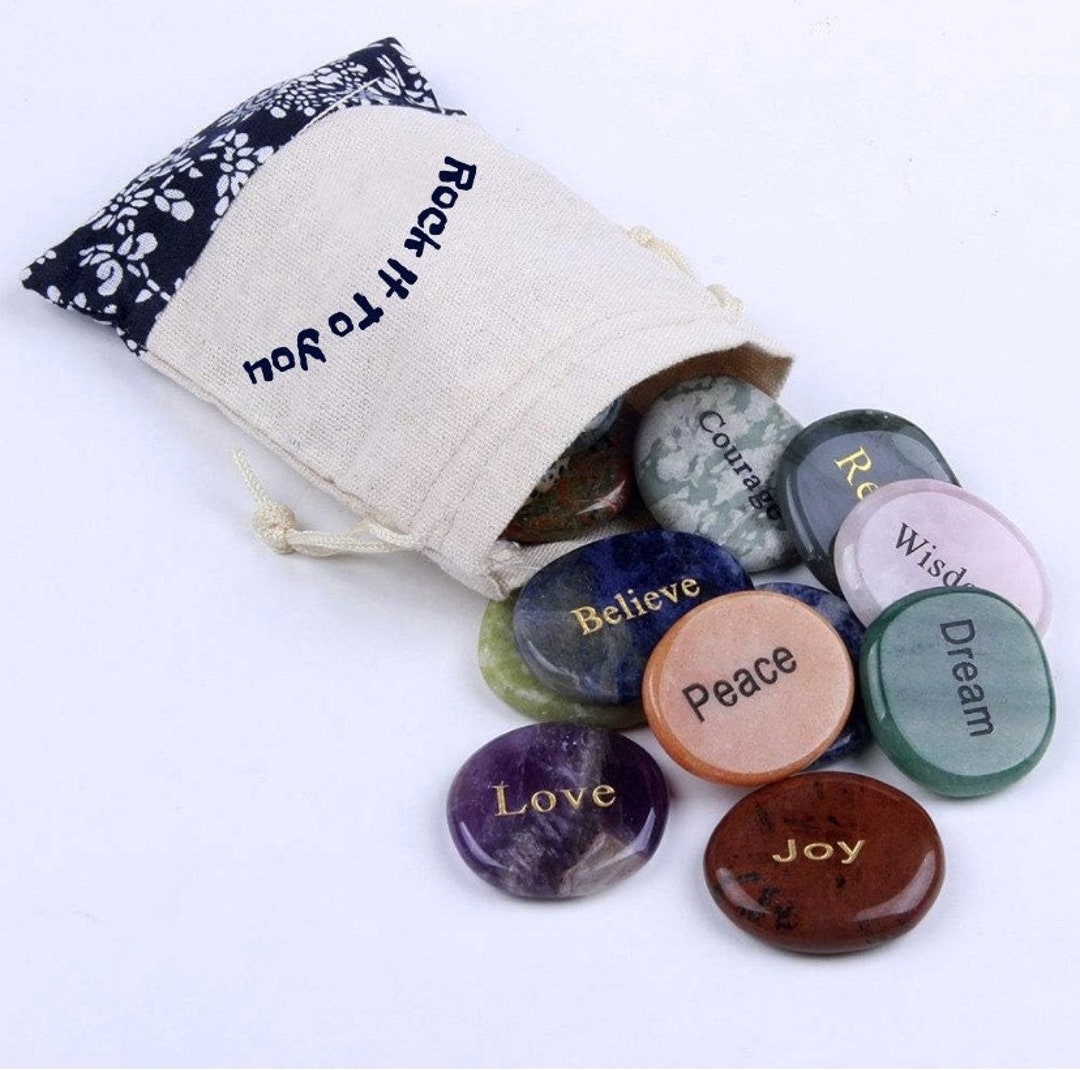 Engraved Inspirational Stones, Engraved Worry Stones, Motivational ...