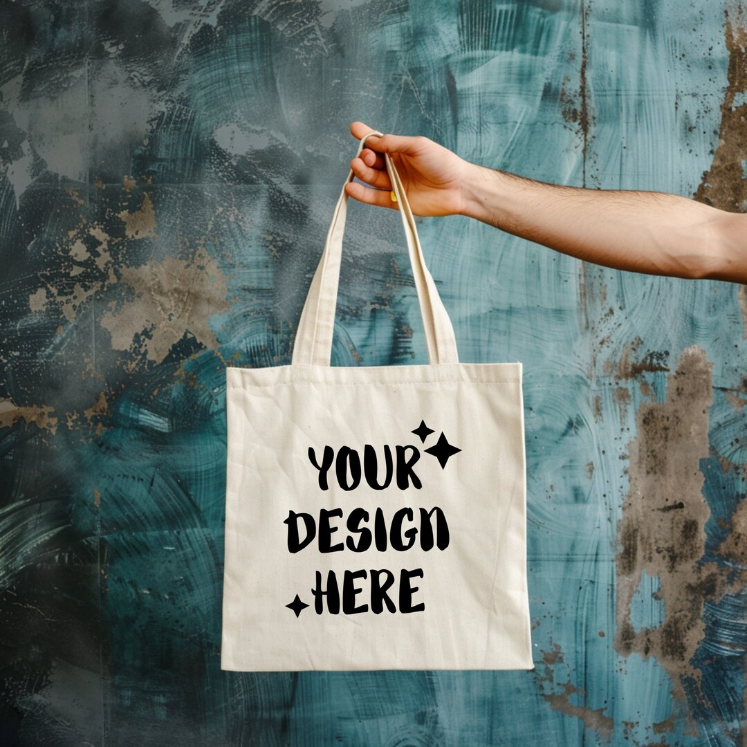 Tote Bag Mockup Natural Tote Bag Mockup Boho Beige Canvas Tote ...