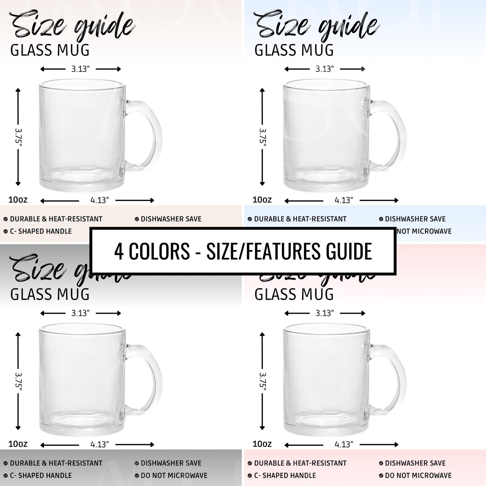 Glass Mug Size Chart Canva Template Glass Cup Size Guide Transparent ...