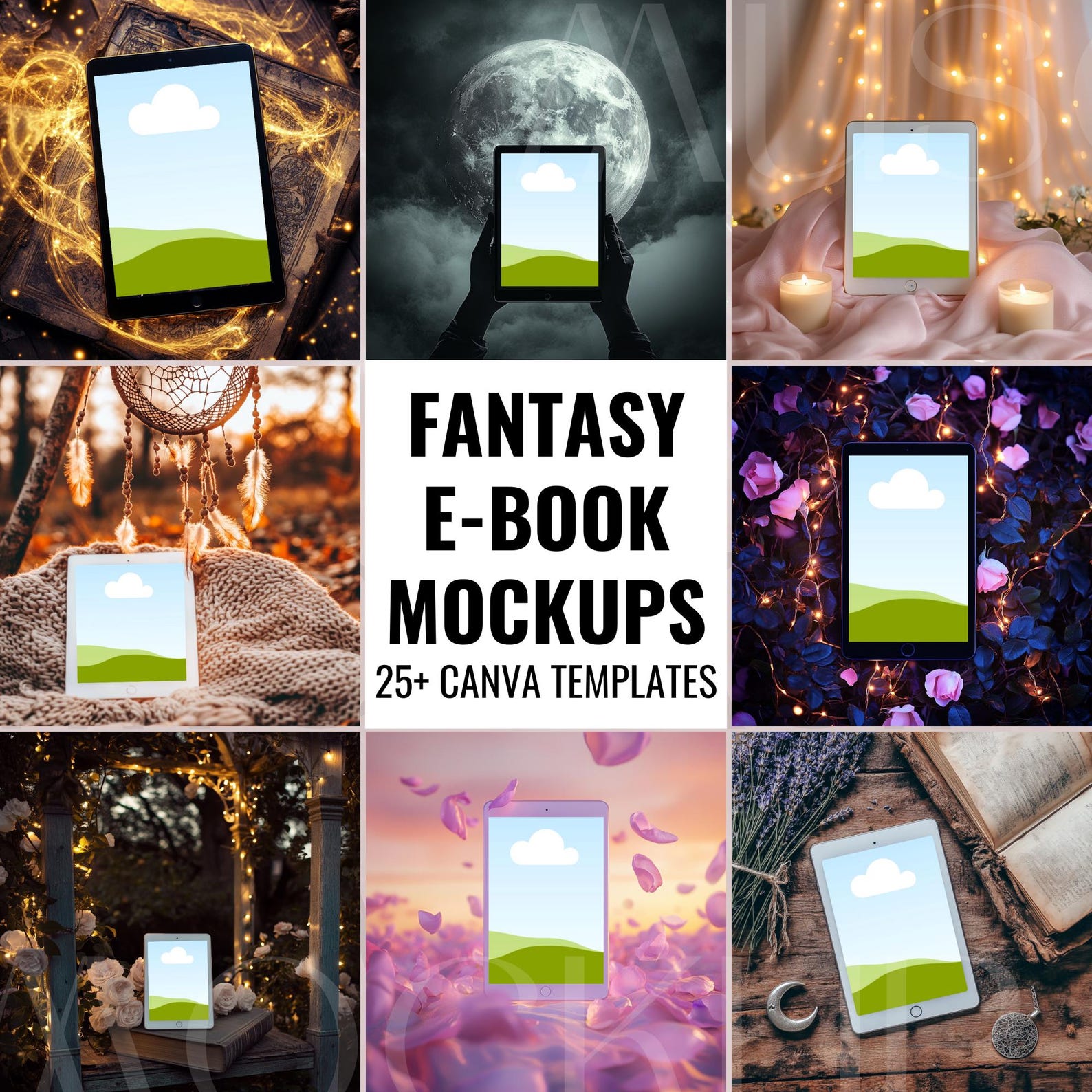 Fantasy Ebook Mockup Bundle Tablets Device Mockup iPad Bookstagram ...