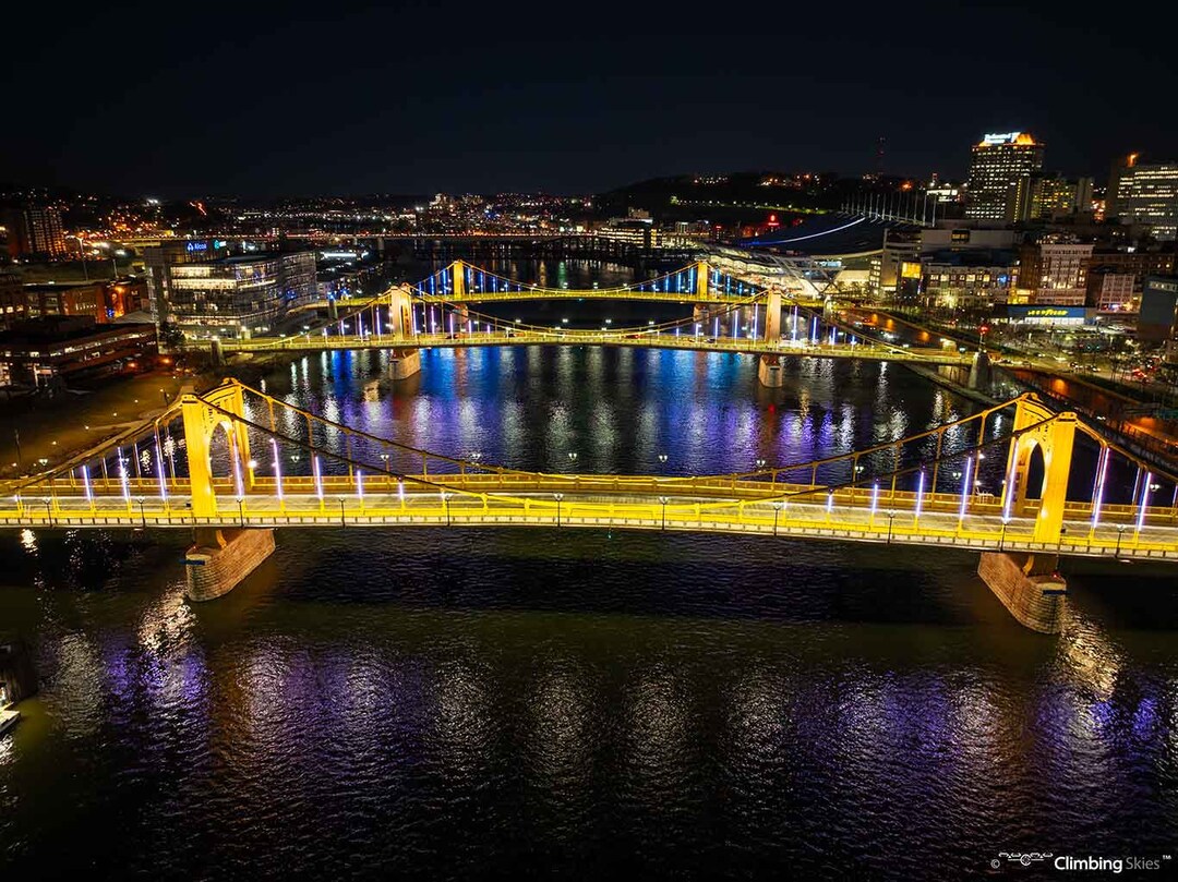 Sisters at Night - Pittsburgh Pennsylvania Pgh Bridges City Landscape ...