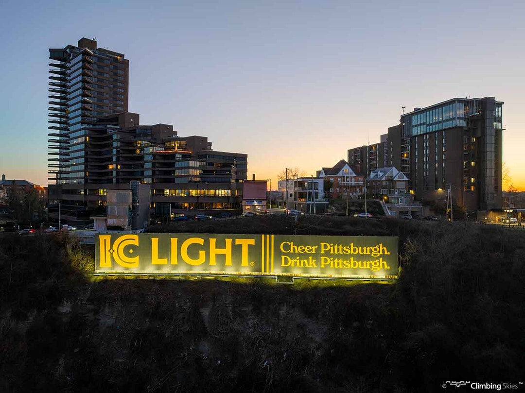 IC at Night - Pittsburgh Pennsylvania Mount Washington Landmark Sign ...