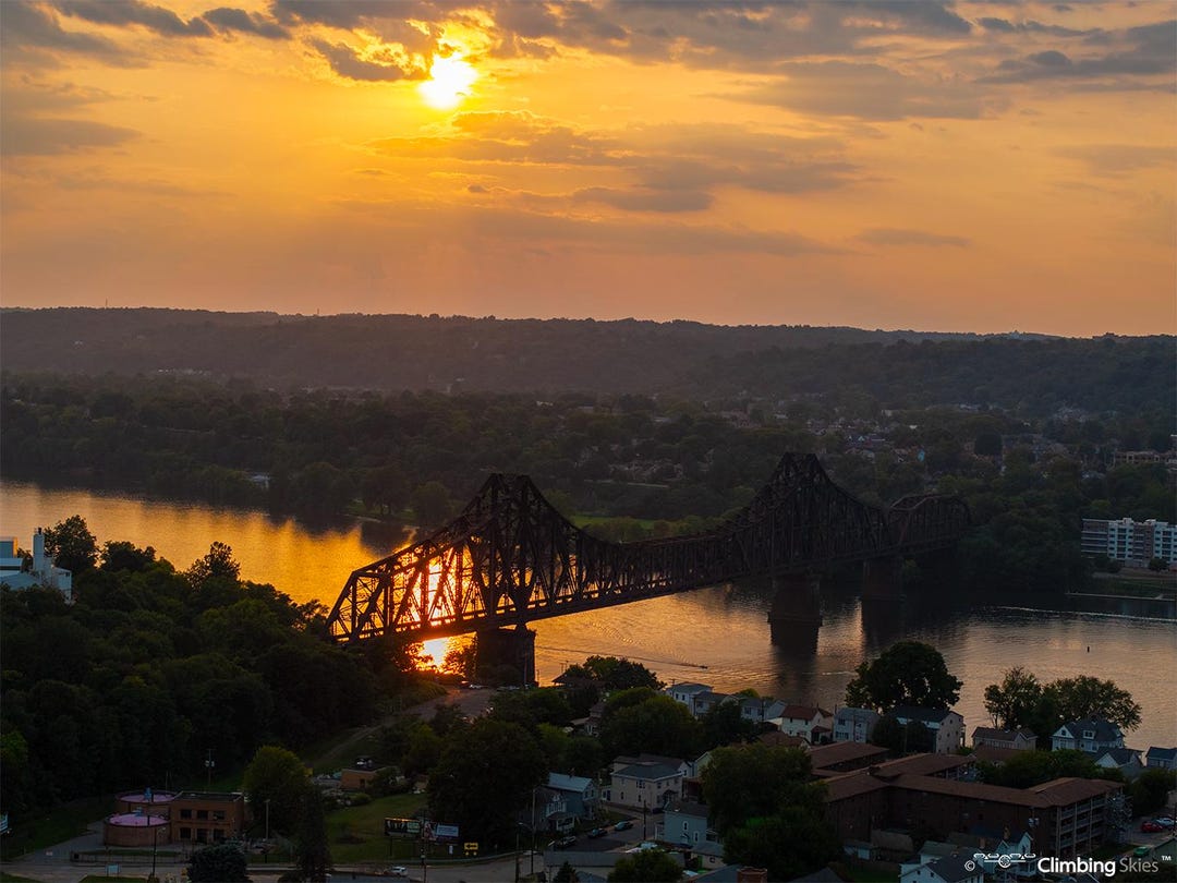 Train Bridge Summer Sunset - Beaver County Pennsylvania Beaver Monaca ...