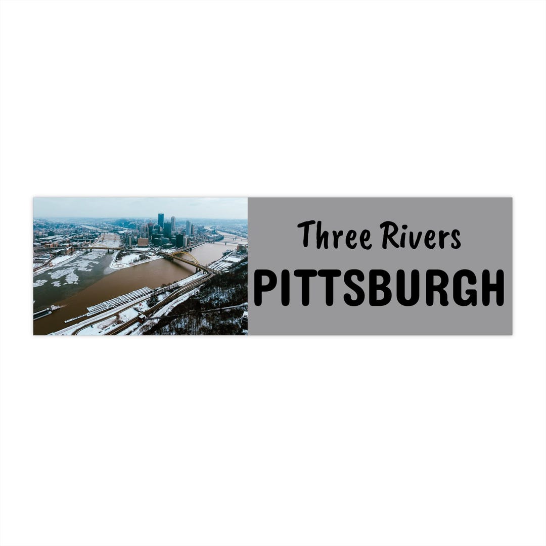 Pittsburgh Three Rivers Bumper Stickers | City Pride Decals, Car ...