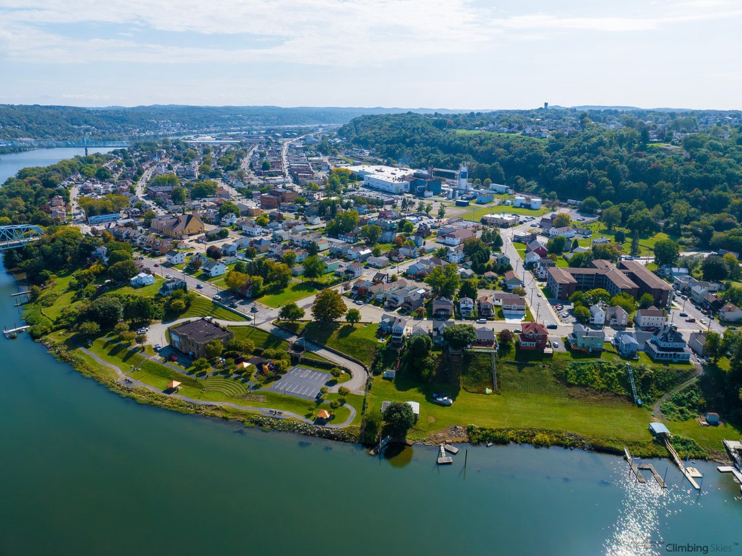 Monaca Aerial - Pennsylvania Small Towns Landscape Outdoors Drone ...