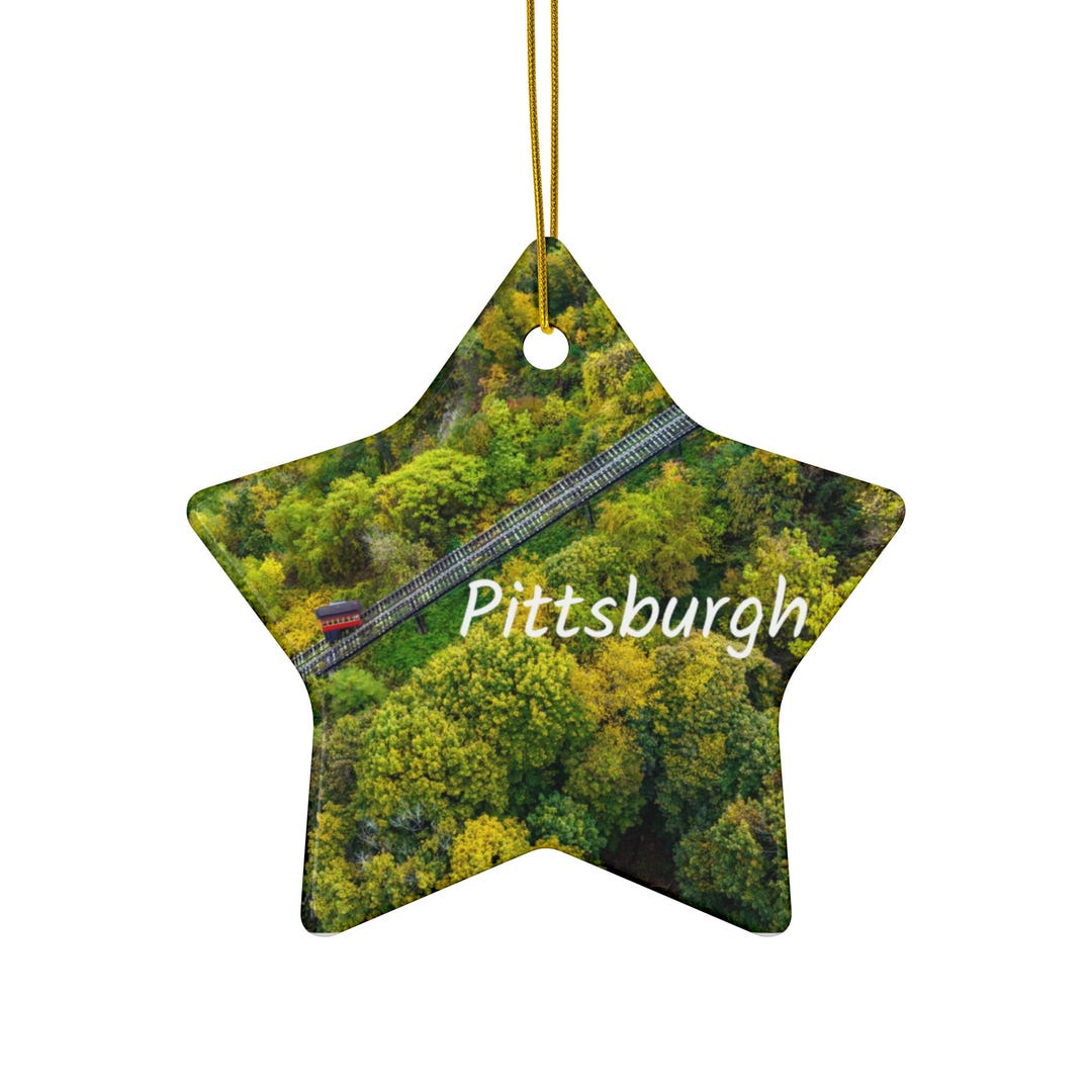 Ceramic Ornament, Pittsburgh PA Duquesne Incline up & Down Christmas ...