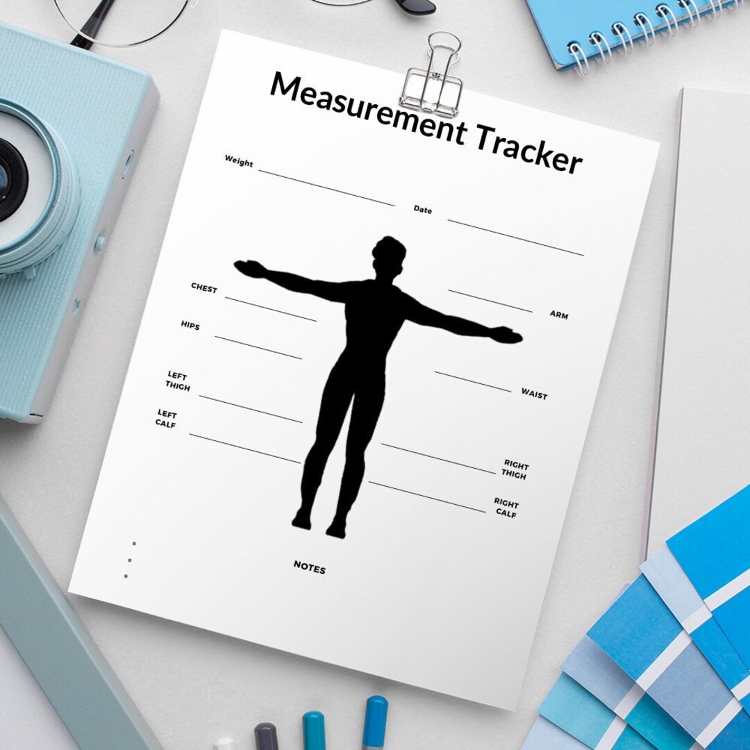 Printable Measure Tracker, Body Tracker, Measurements, Calorie, Gym ...