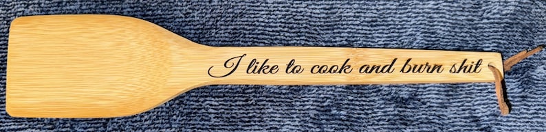 Funny Sarcastic Wooden Spoons Spatulas Kitchen Utensils Engraved ...