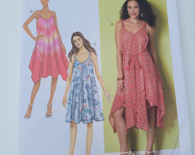 2000s Sexy Y2K Handkerchief Dresses - VINTAGE SEWING PATTERN- Sewing ...