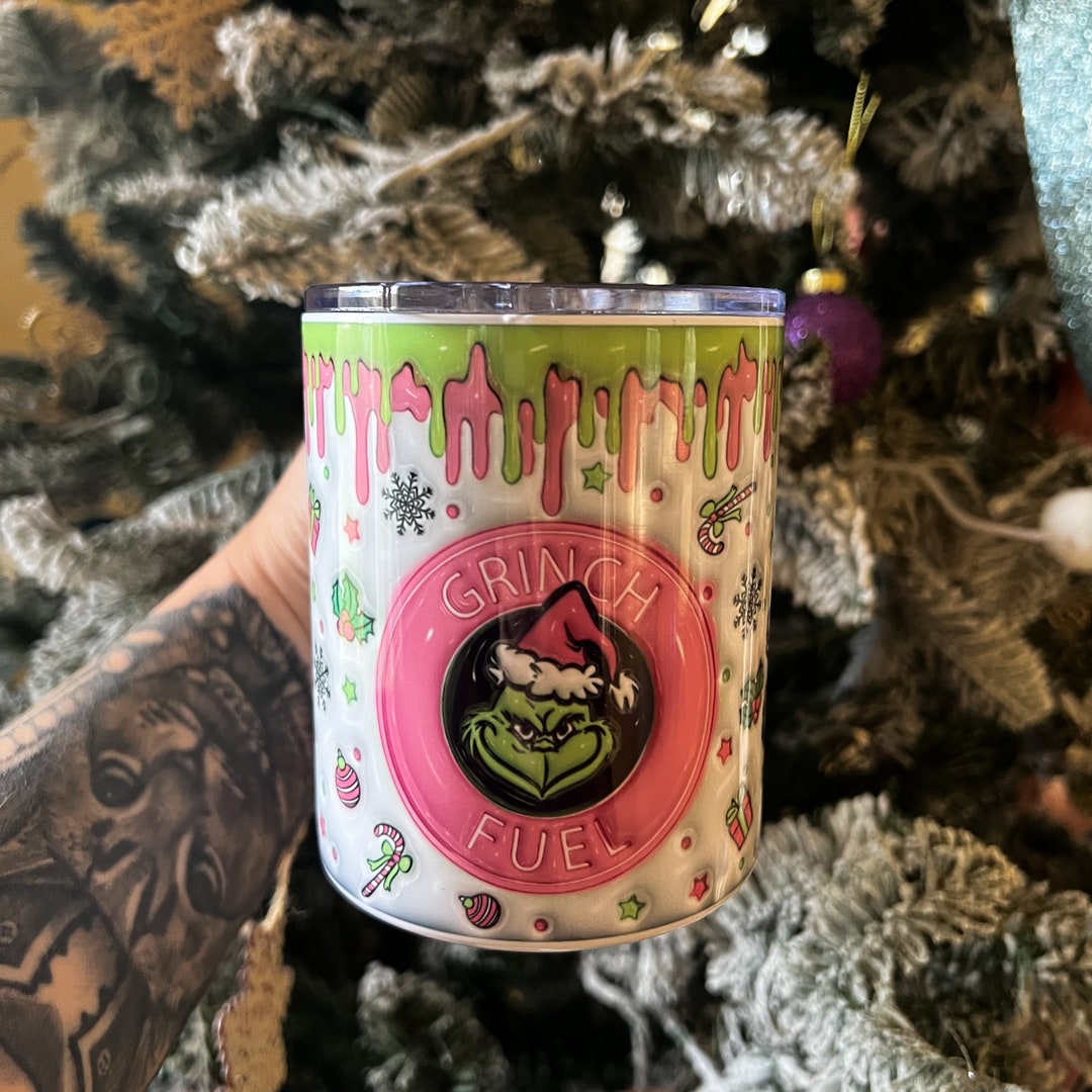 Grinch Mug With Lid 12oz Double Wall Stainless Steel Coffee Beer Cups ...