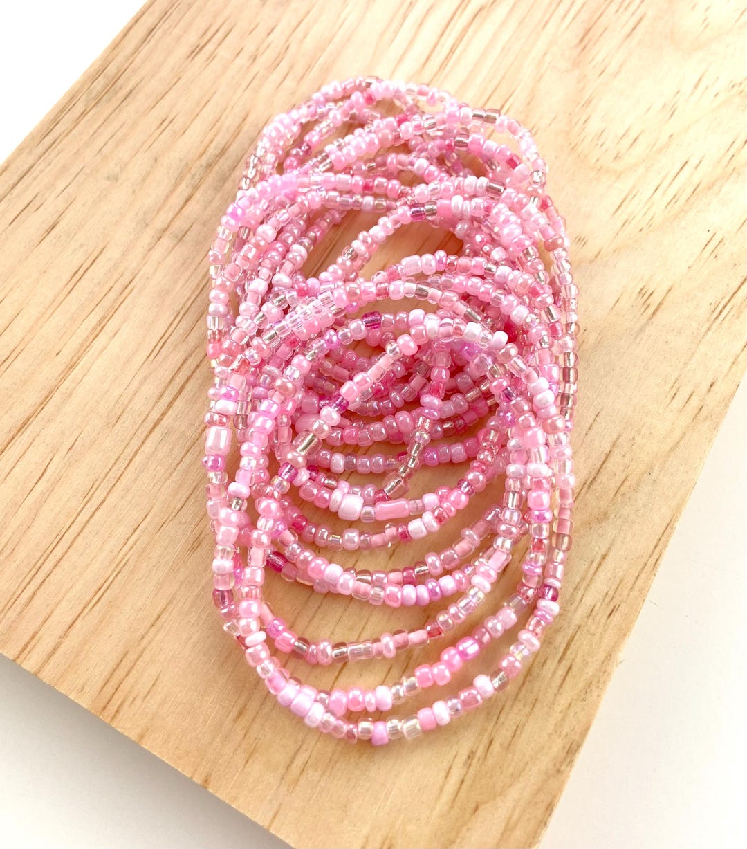 PINK PRISM | Light Pink Stretch Bracelets | 3mm Seed Bead Jewelry | Set ...