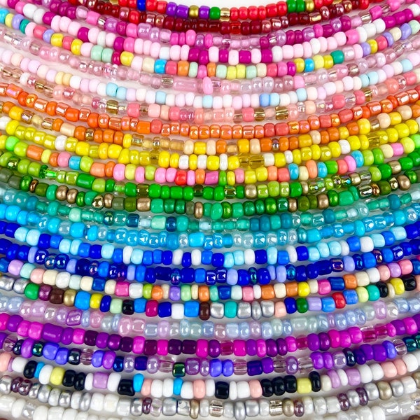 Color Bead Necklace - Etsy