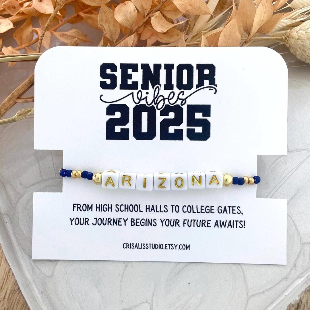 Class of 2025 Graduation Bracelet | Custom College Colors ...