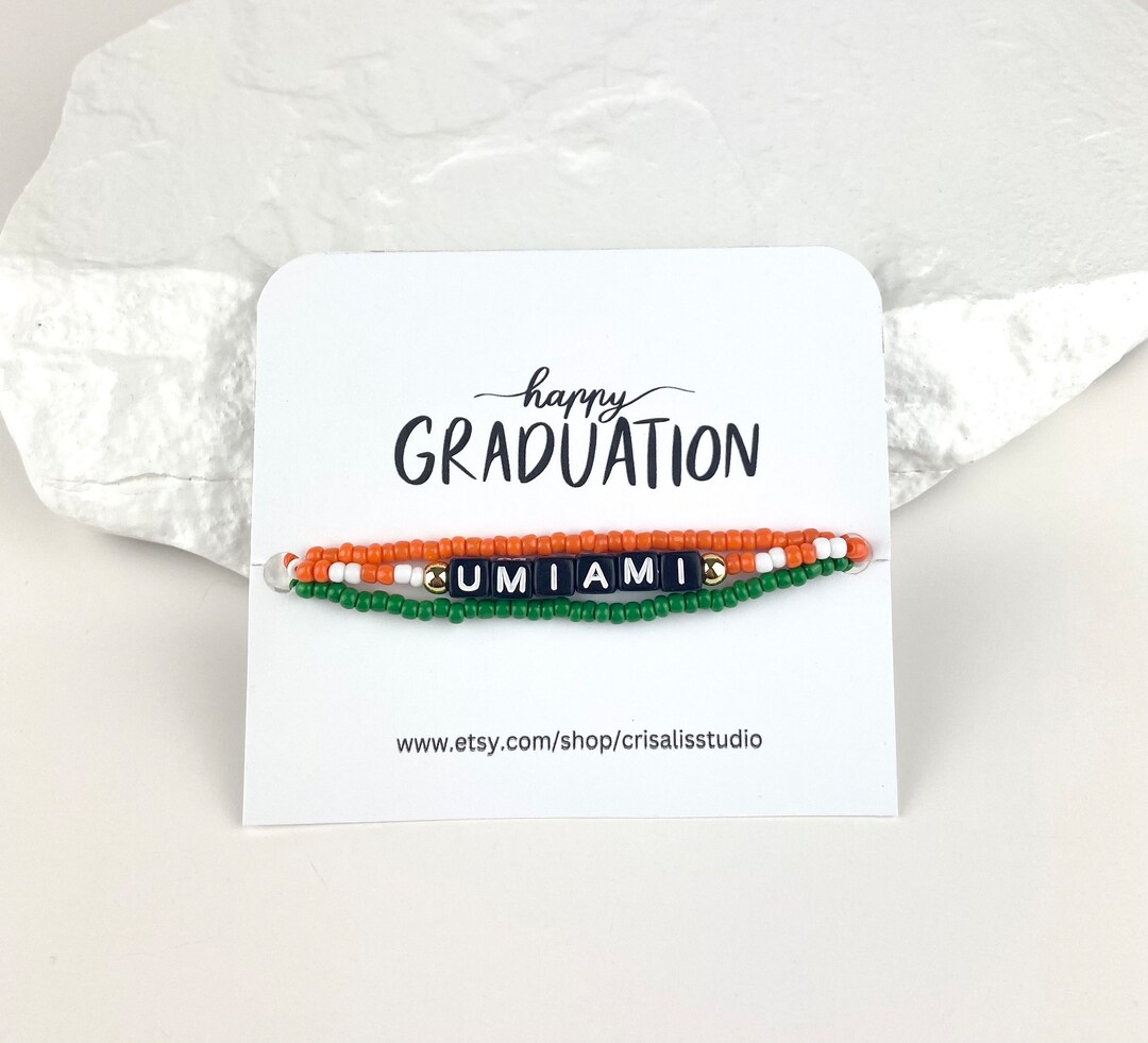 Class of 2024 Beaded Bracelet, Graduation Bracelet, Congratulations ...