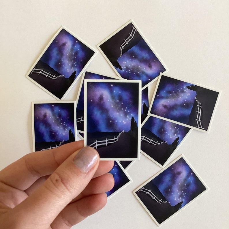 Starry Night Sticker, Star Sticker, Cute Sticker - Etsy