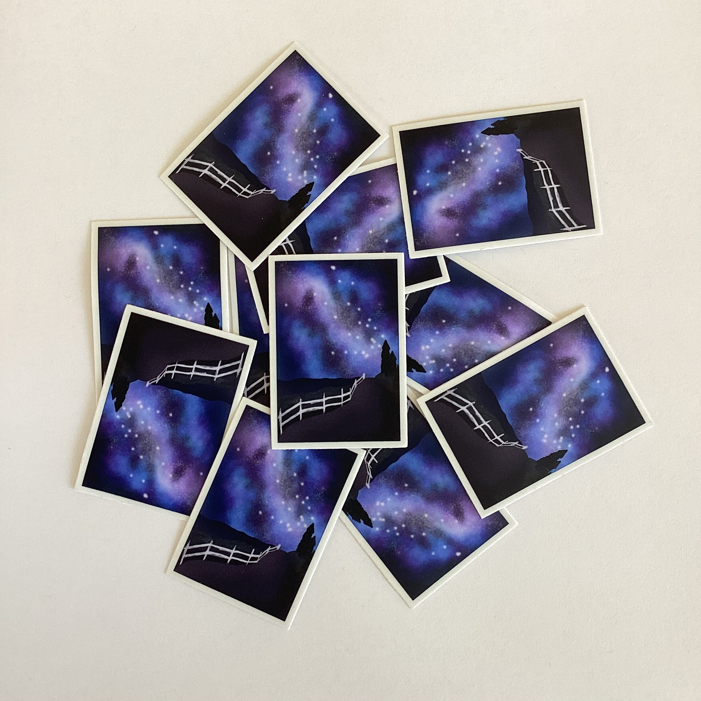 Starry Night Sticker, Star Sticker, Cute Sticker - Etsy