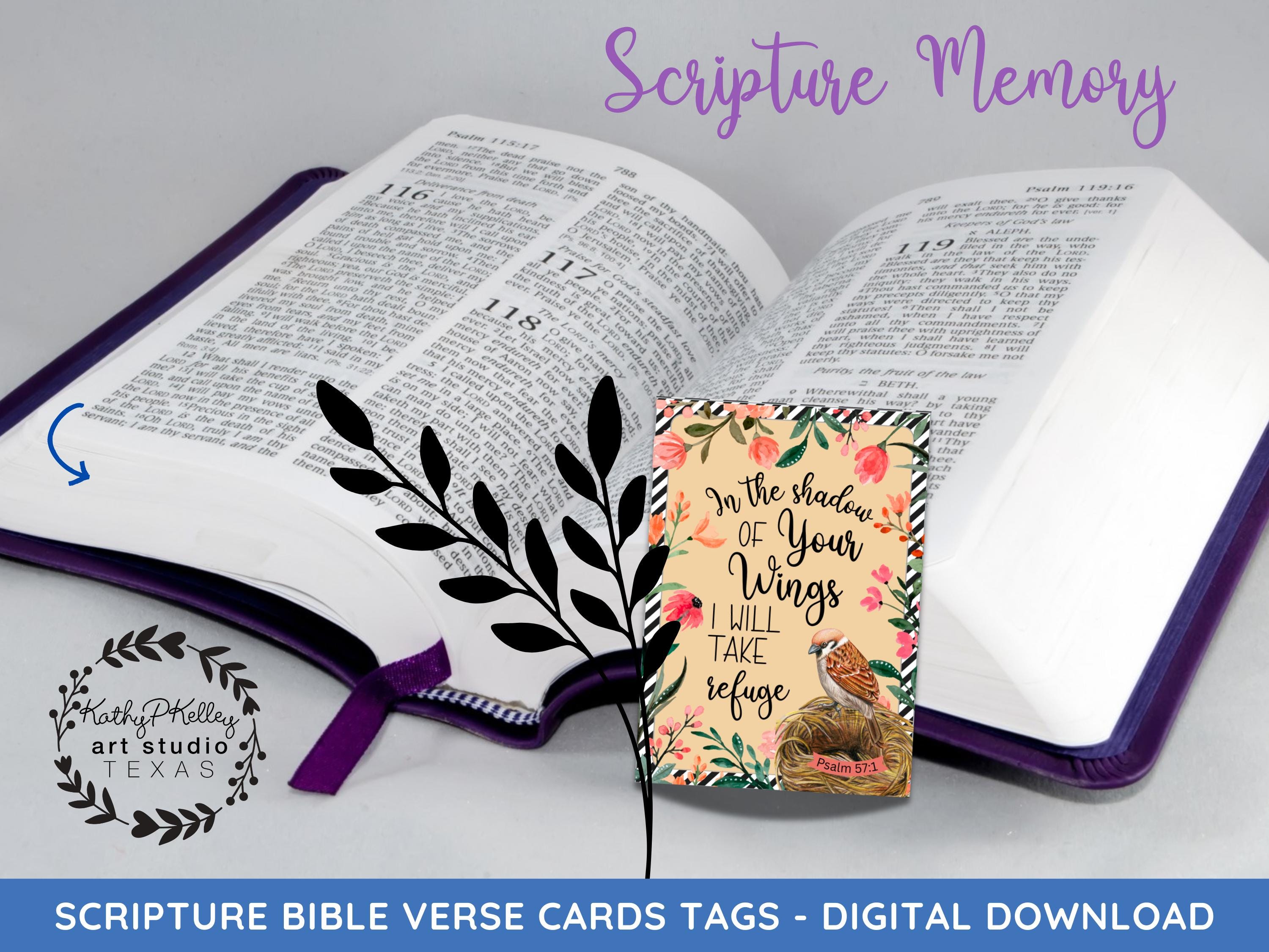 Printable Scripture Art Cards: Bible Verse Tags (digital Download) #11 ...
