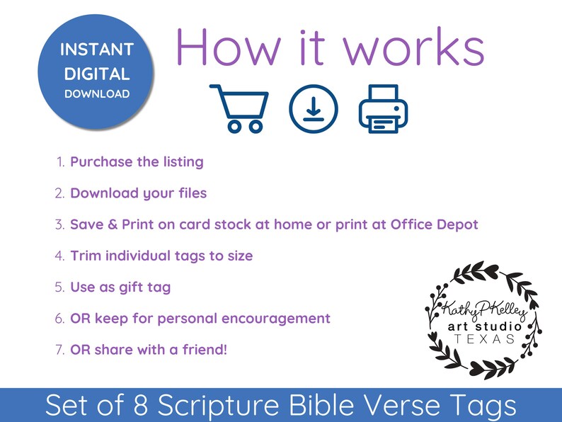 Scripture Art Prints: Bible Verse Cards, Set 3 (digital Download) - Etsy