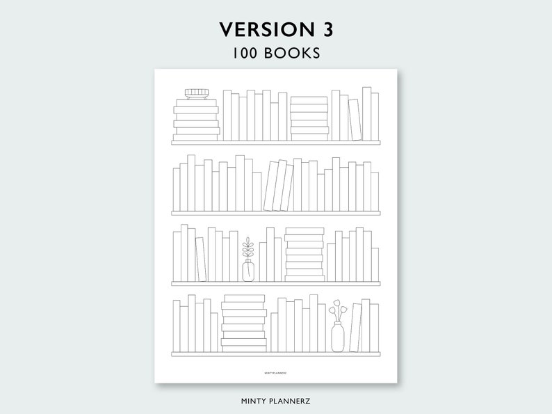 Bookshelf Reading Tracker, Reading Log Printable, Book Tracker Template ...