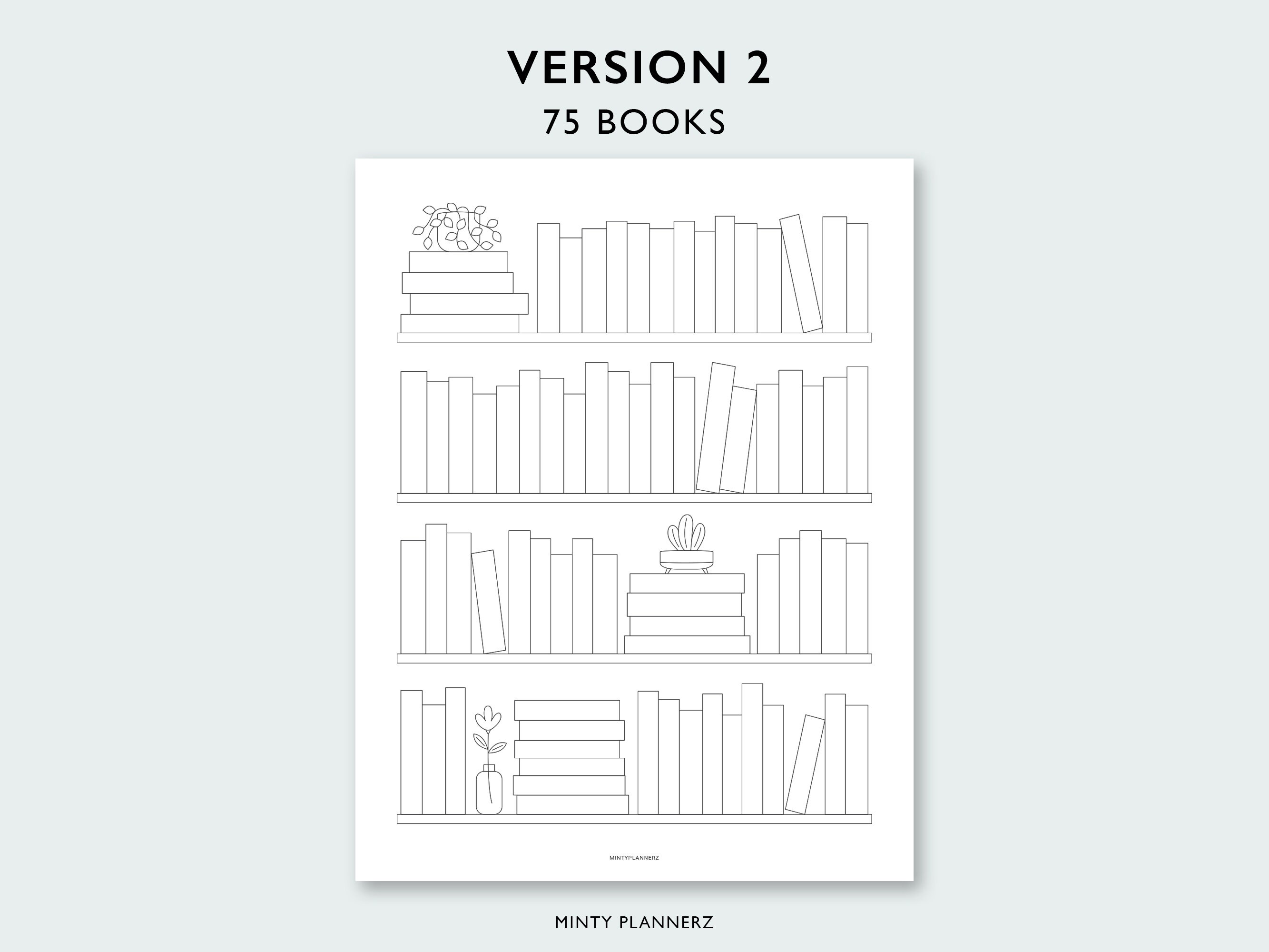 Bookshelf Reading Tracker, Reading Log Printable, Book Tracker Template ...