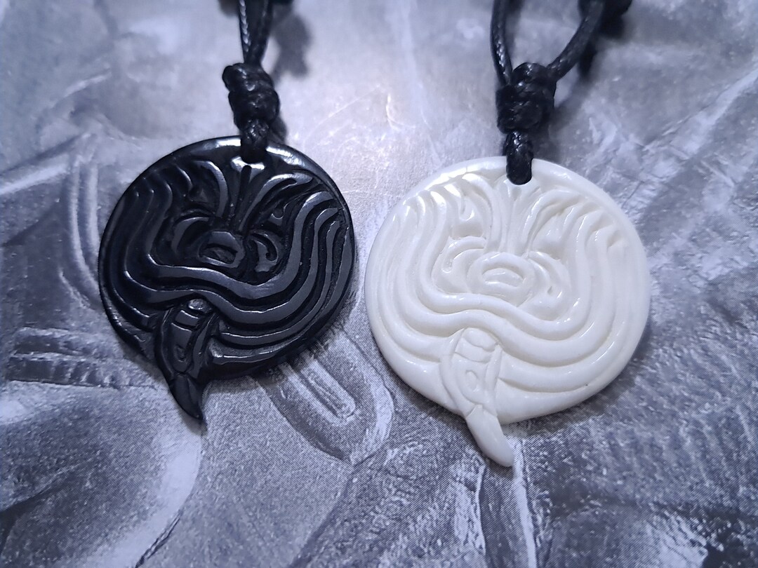 Viking Raven Skull Amulet Hand-carved From Bone, Historical Design ...