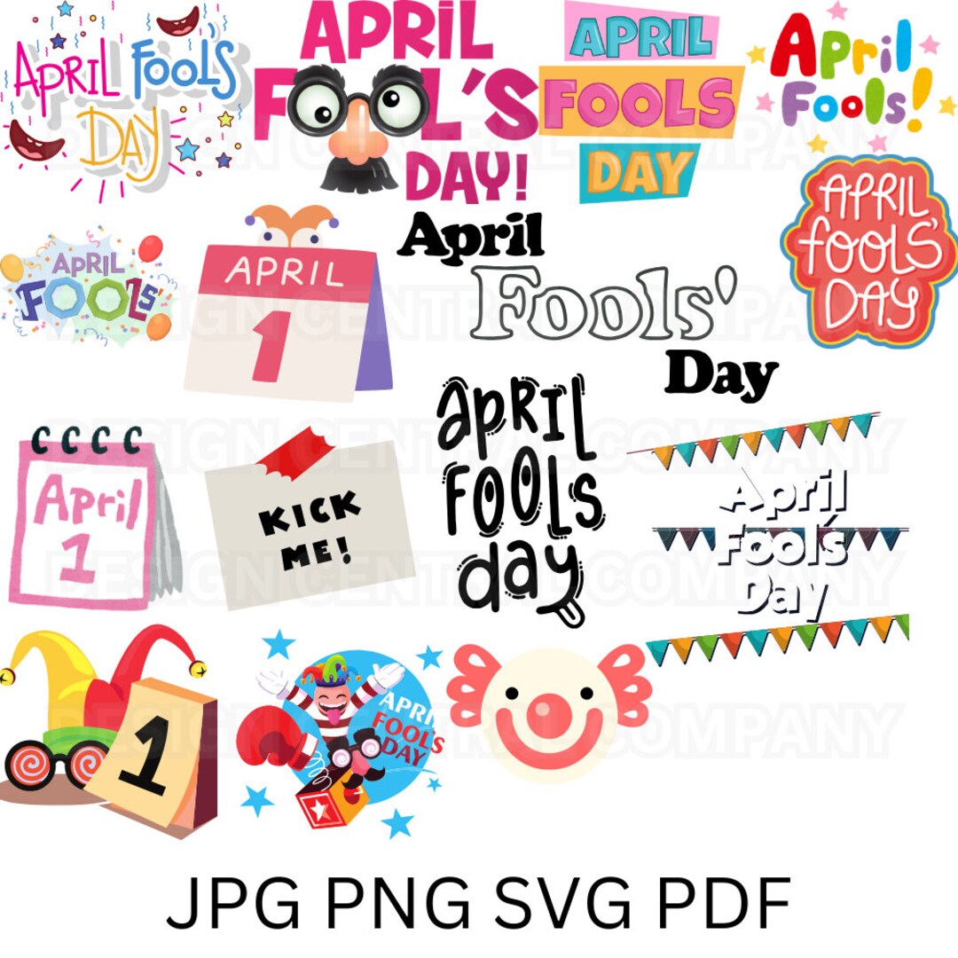 April Fools Bundle, April Fools Theme , Background, Digital Download ...