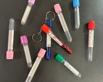 Phlebotomy Glitter Floating Keychain. Nurse, Lab Tech Keychain - Etsy