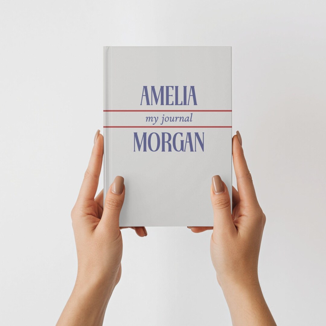 Personalized Preppy Style Journal | Custom Name Notebook Gift | Classic ...