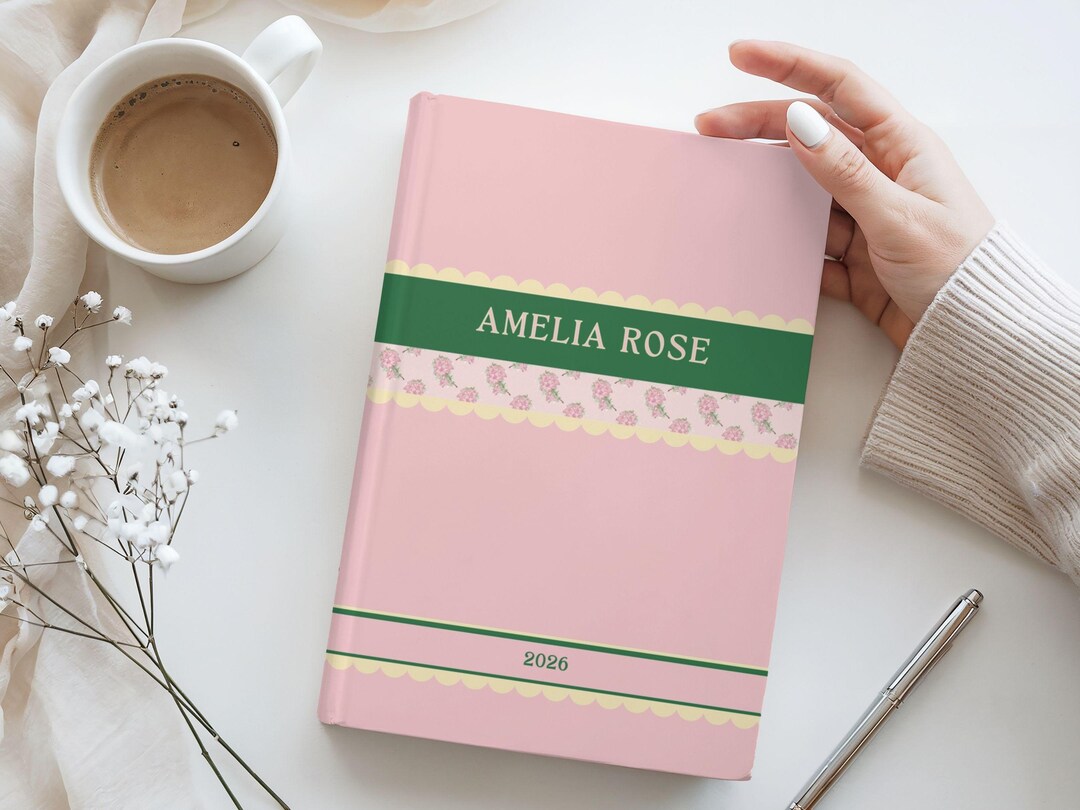 Preppy Grandmillennial Style Personalized Journal With Custom Name ...