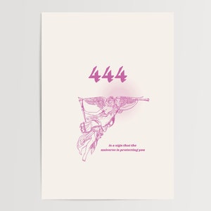 444 Angel Number Poster Aura Poster Aura Print Angel Number Print Angel ...