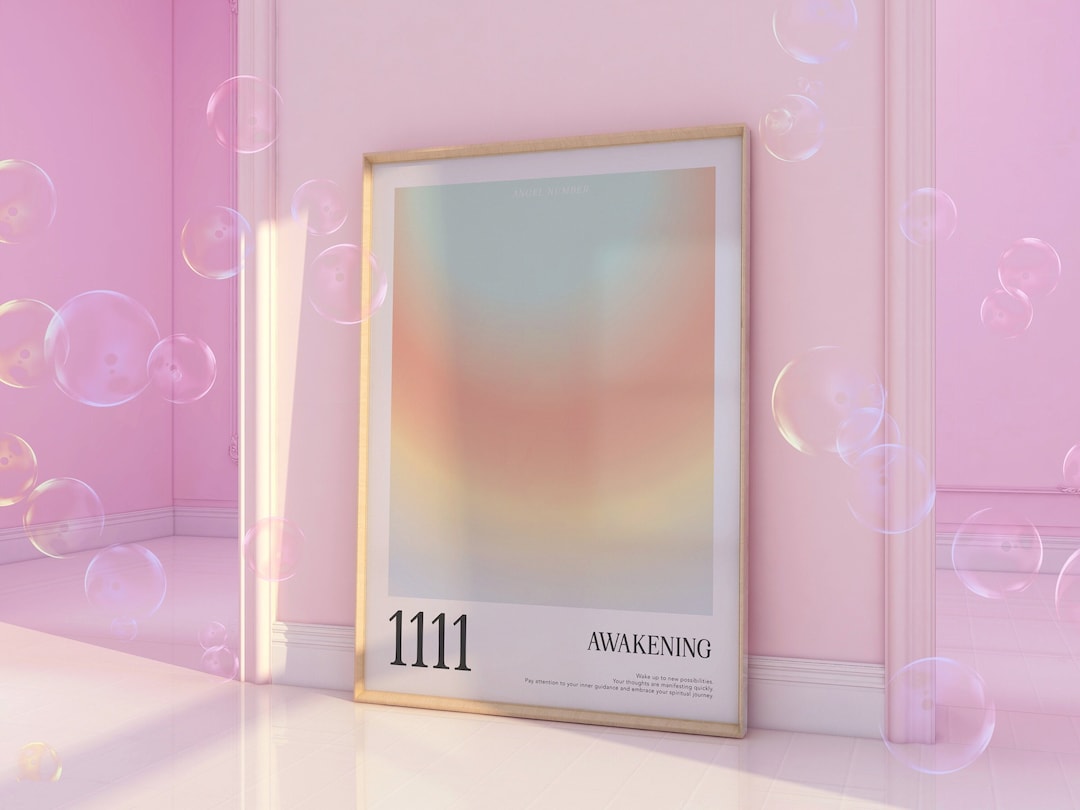 1111 Angel Number Poster Aura Poster Aura Print Angel Number Print ...