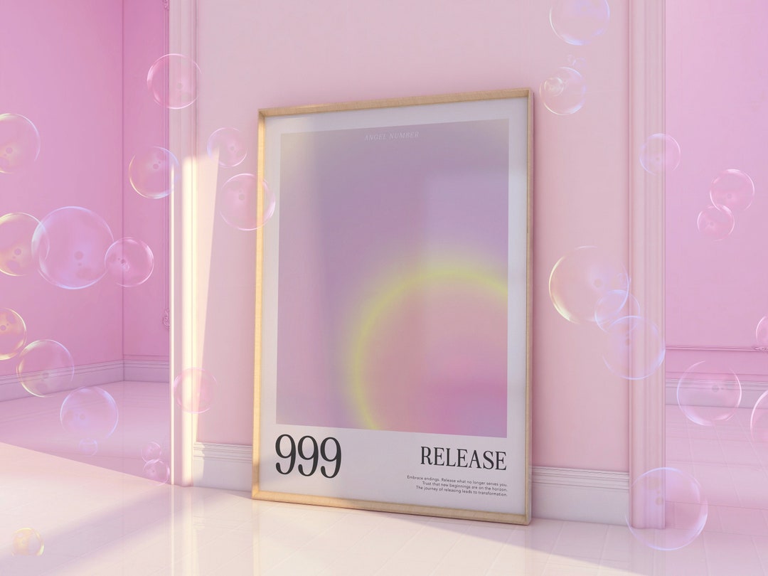 999 Angel Number Poster Aura Poster Aura Print Angel Number Print Angel ...