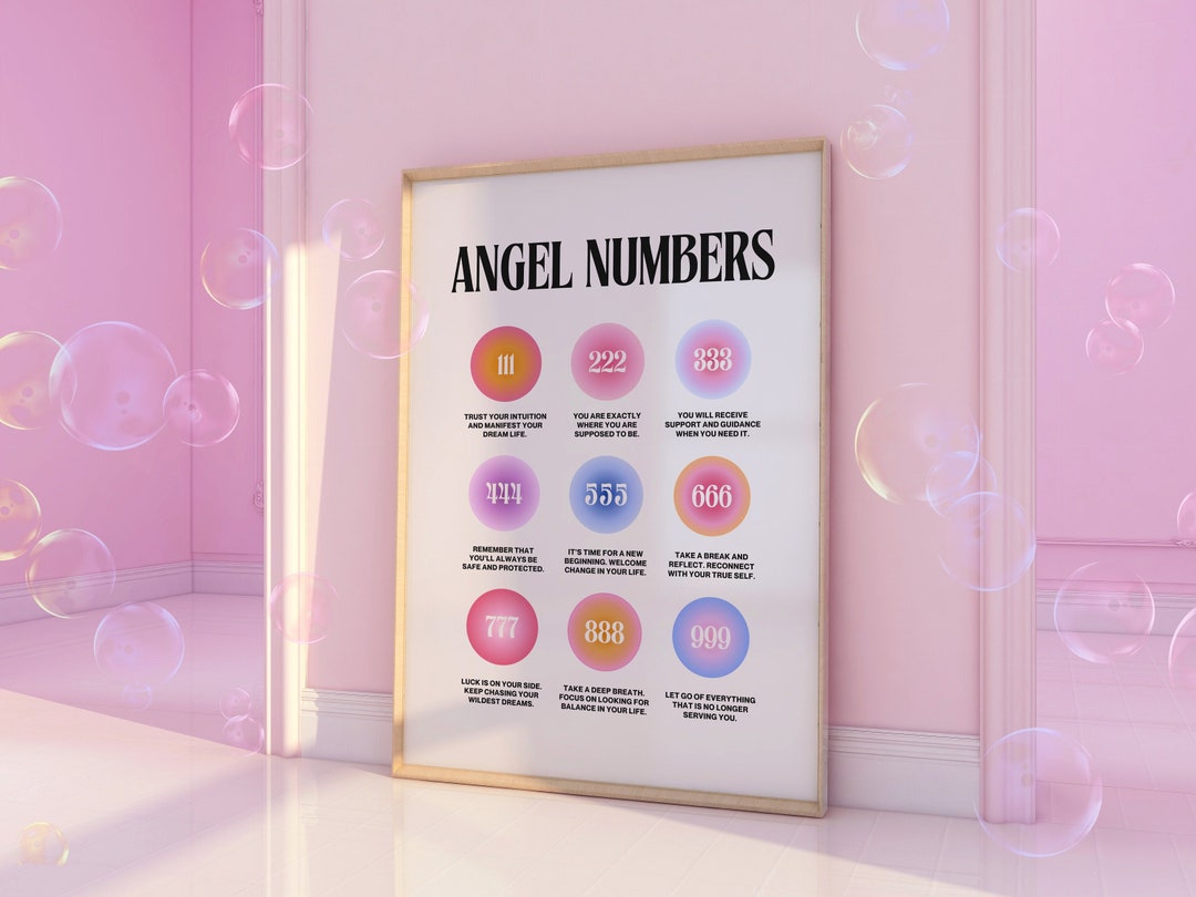 Angel Number Poster Aura Poster Aura Print Angel Number Print Angel ...