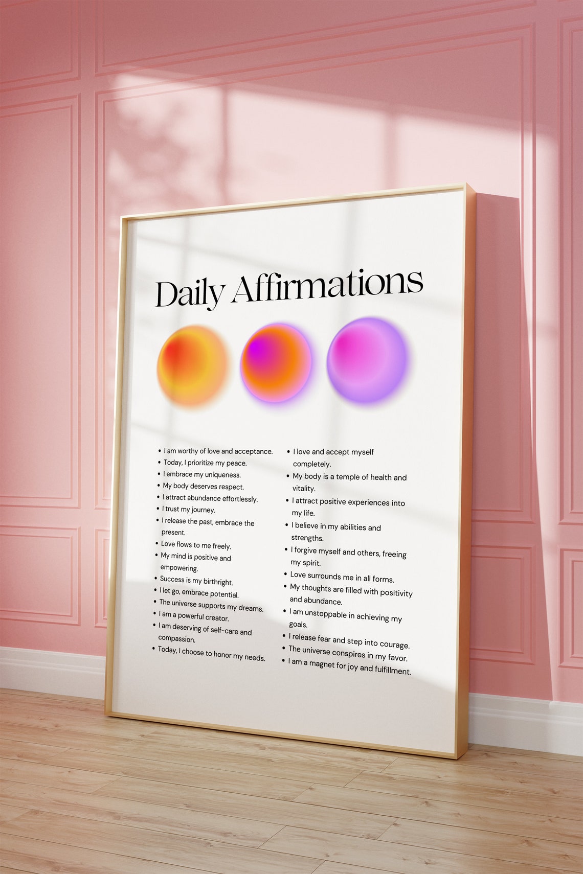 Daily Affirmations Poster I Am Affirmation Print Aura Poster Aura Print ...