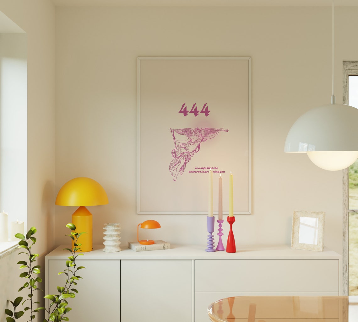 444 Angel Number Poster Aura Poster Aura Print Angel Number Print Angel ...