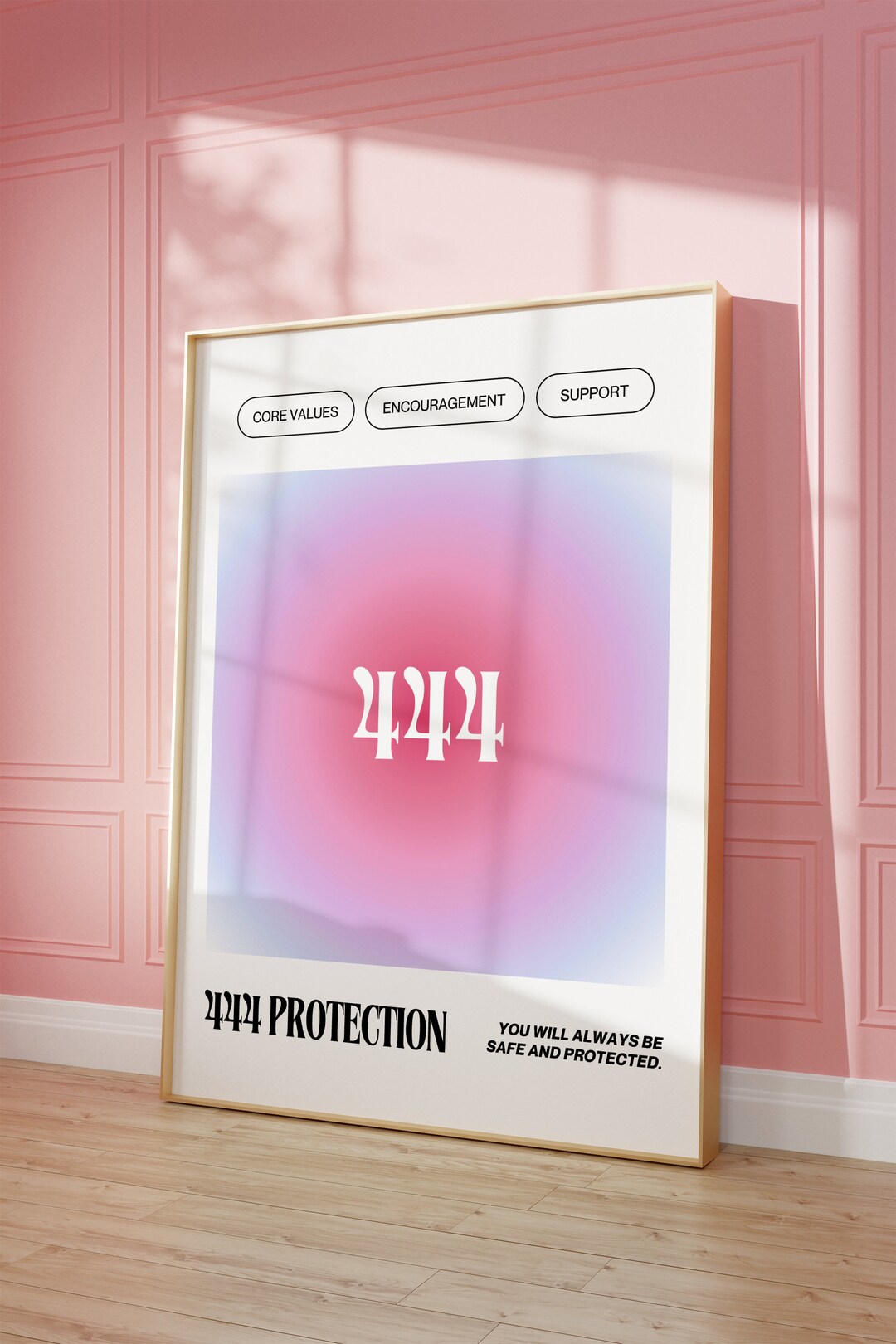 444 Angel Number Poster Aura Poster Aura Print Angel Number Print Angel ...