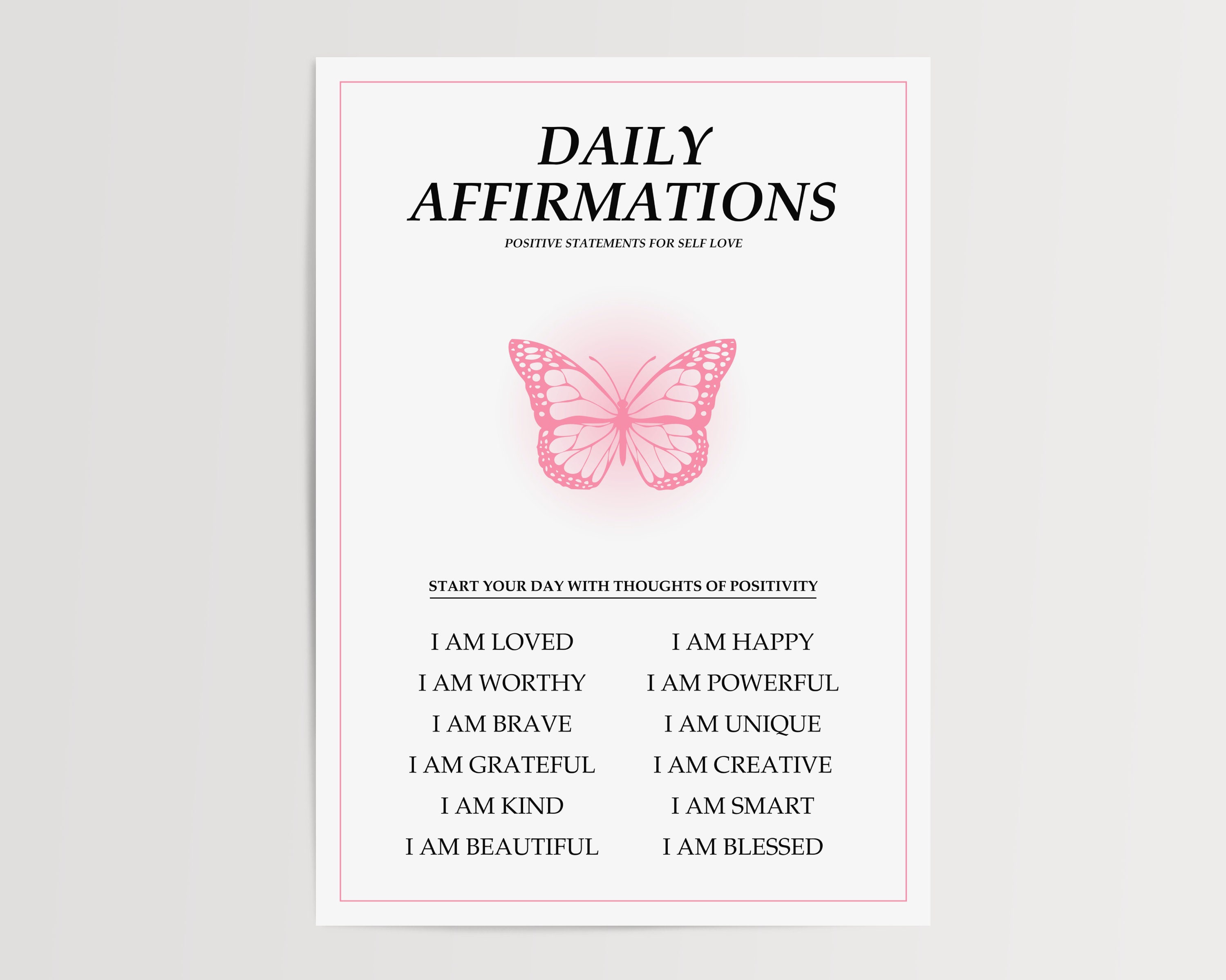 Coquette Aesthetic Affirmation Print, Coquette Room Decor, Soft Girl ...