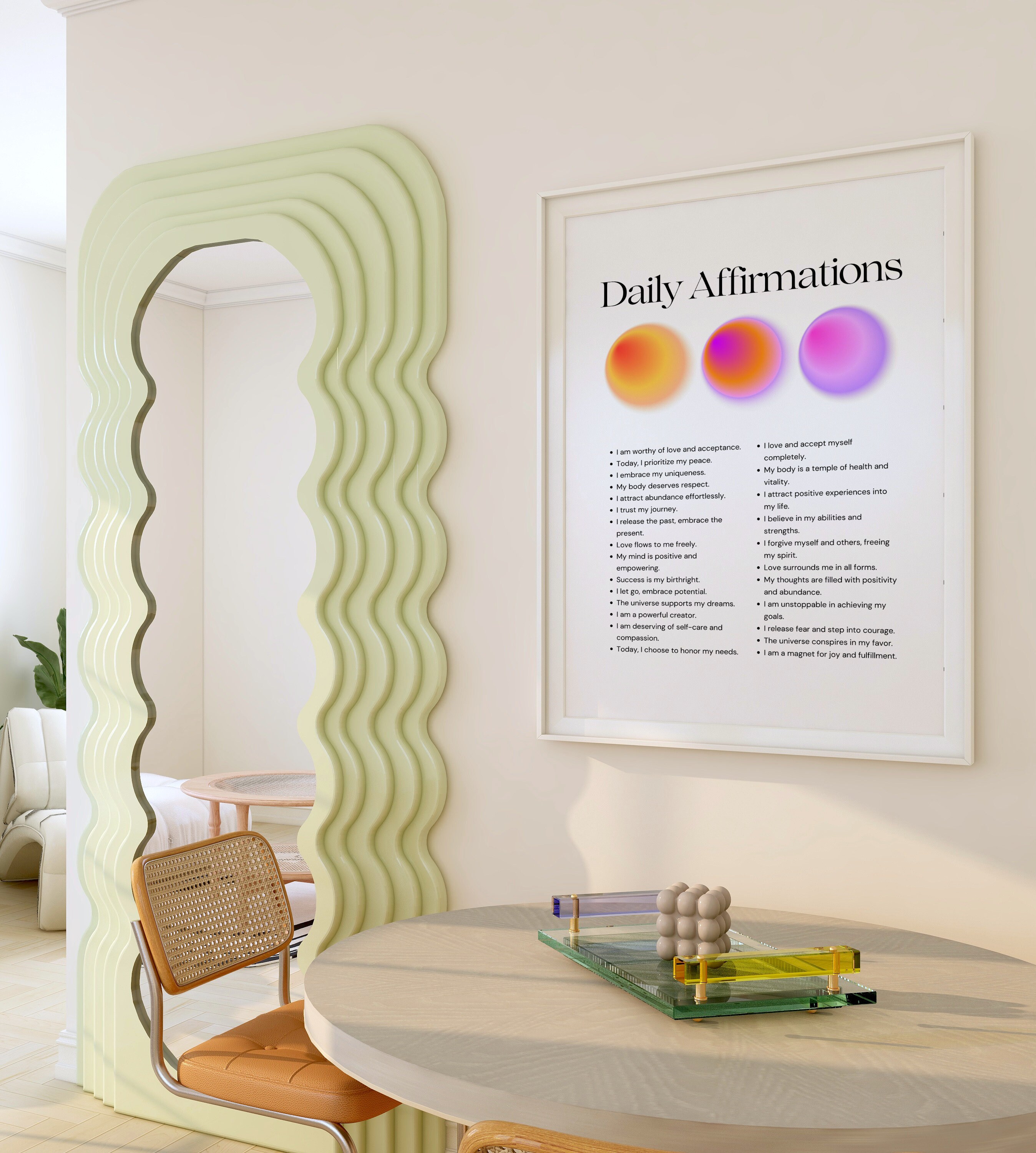 Daily Affirmations Poster I Am Affirmation Print Aura Poster Aura Print ...