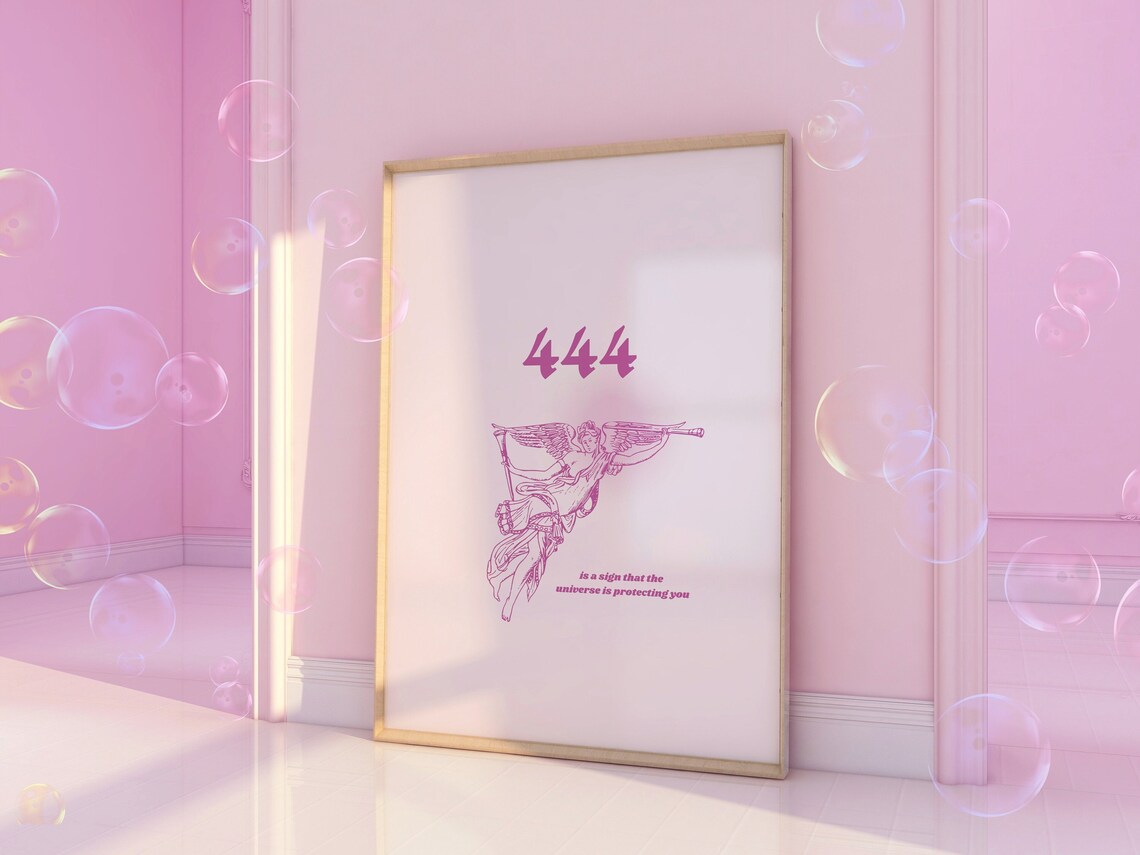 444 Angel Number Poster Aura Poster Aura Print Angel Number Print Angel ...
