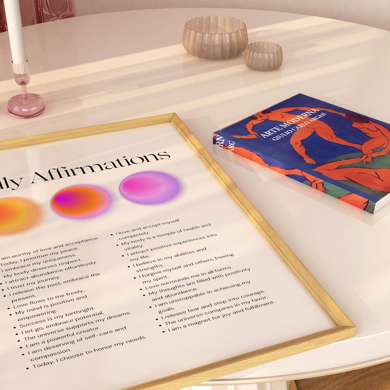 Daily Affirmations Poster I Am Affirmation Print Aura Poster Aura Print ...