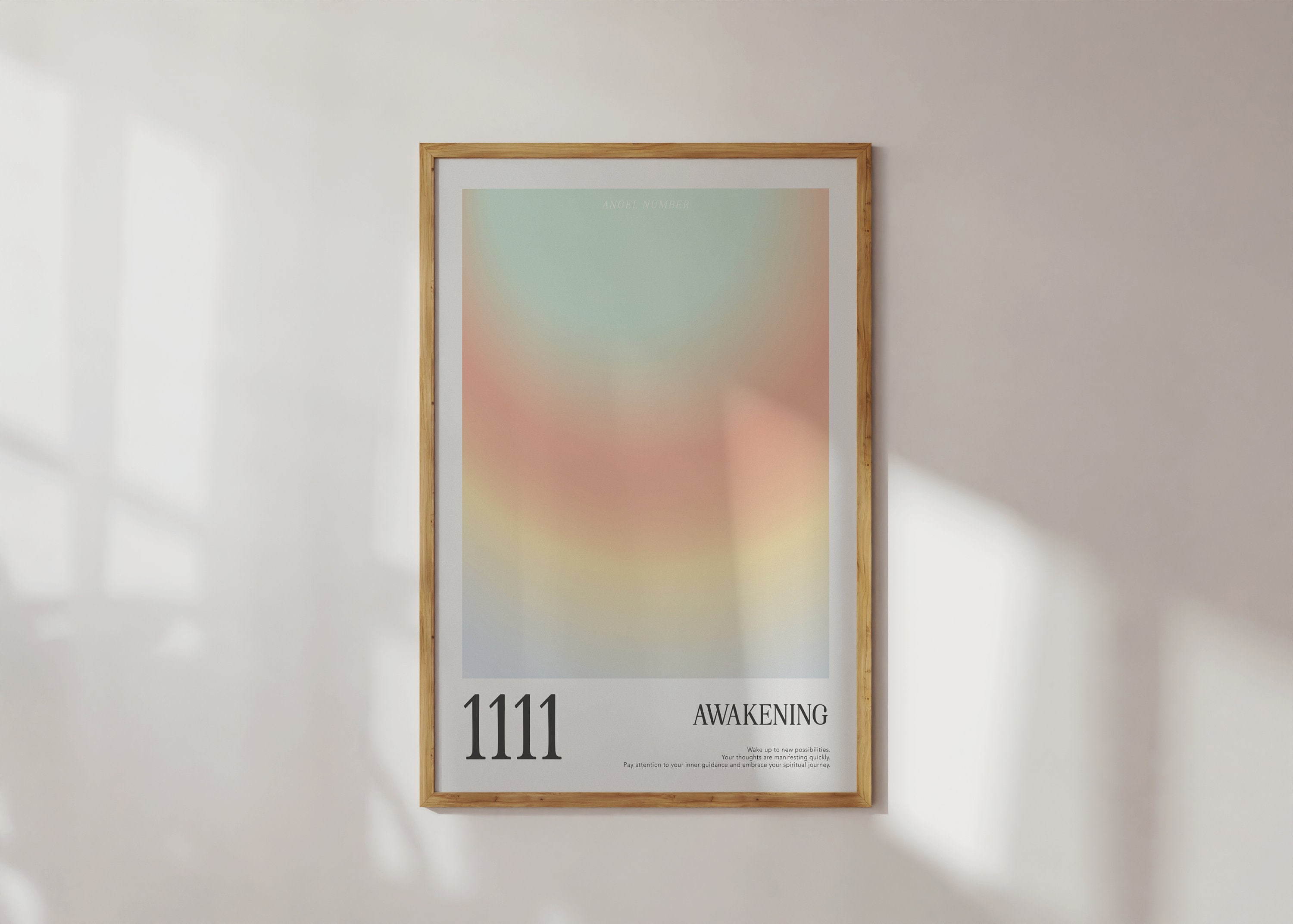 1111 Angel Number Poster Aura Poster Aura Print Angel Number Print ...