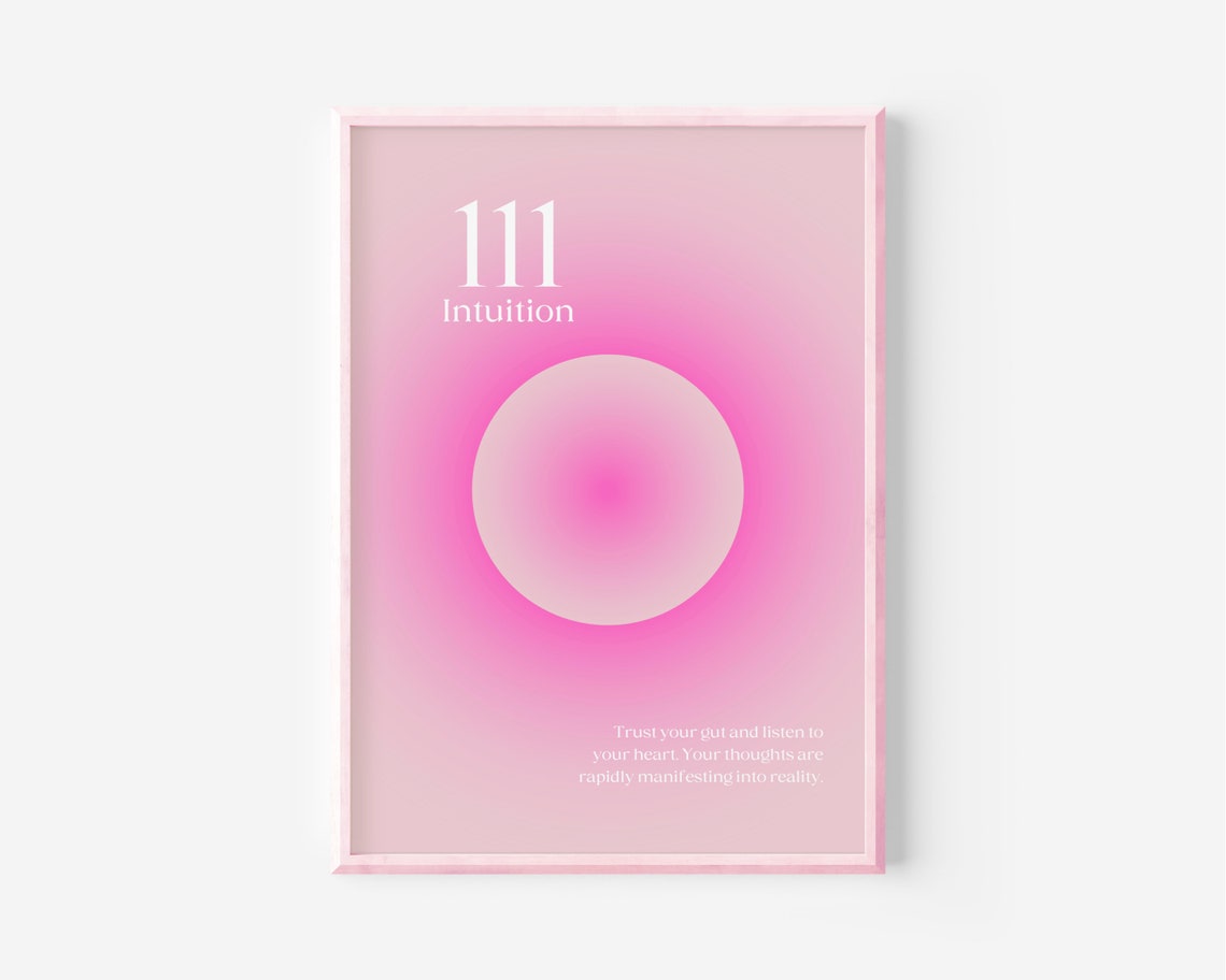 111 Angel Number Poster Aura Poster Aura Print Angel Number Print Angel ...