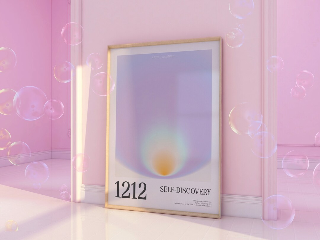 1212 Angel Number Poster Aura Poster Aura Print Angel Number Print ...