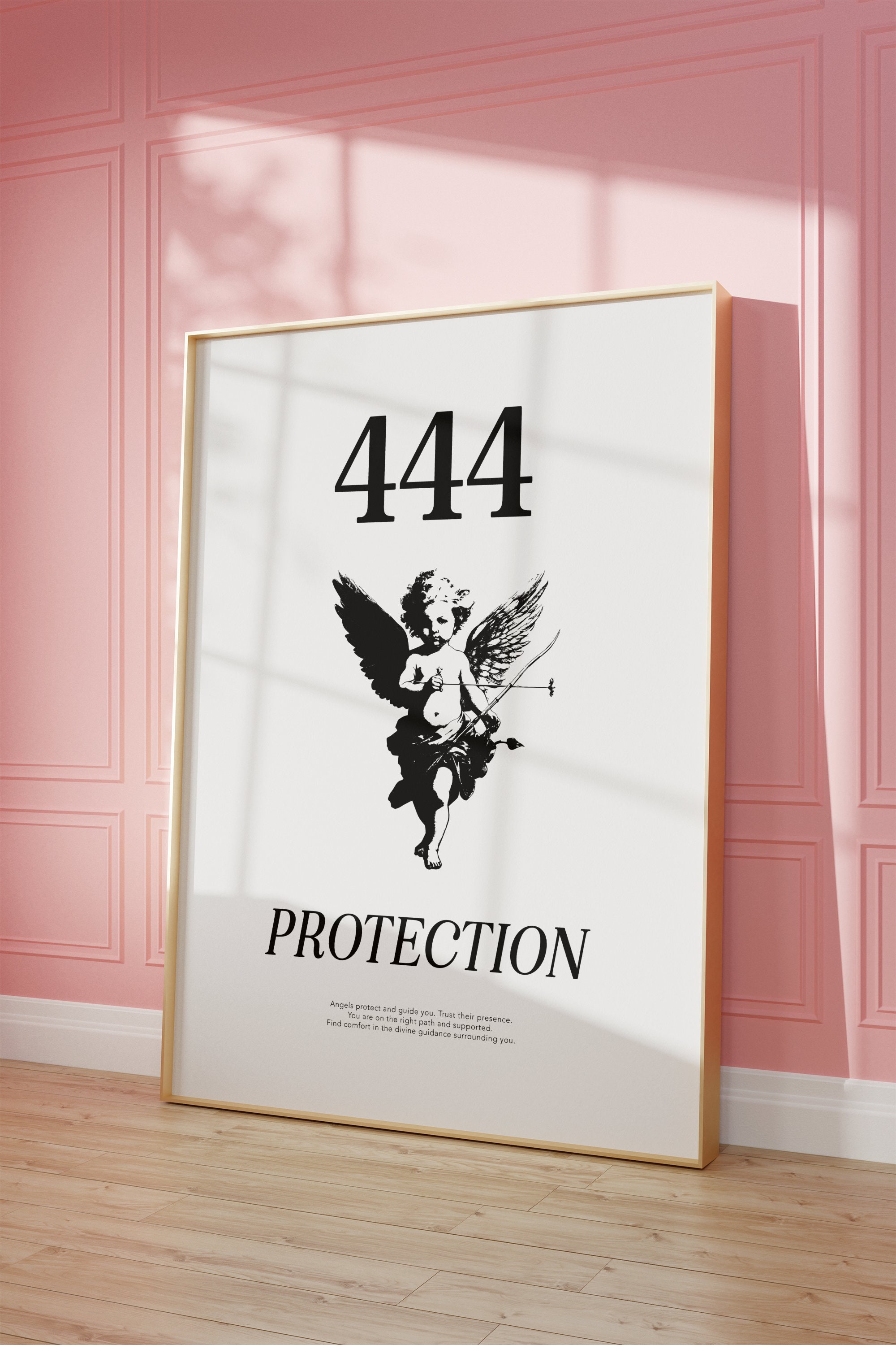 444 Angel Number Poster 444 Angel Number Print Coquette Room Decor ...