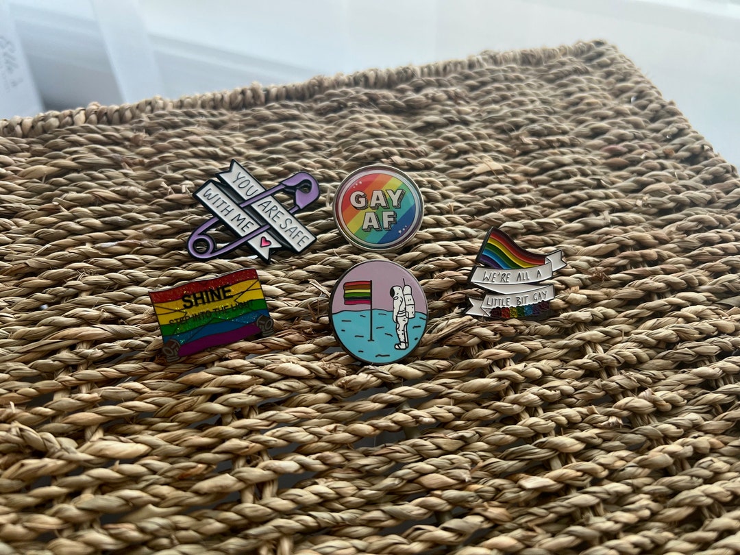 Pride Enamel Pin Set All 5 Pins Included - Etsy