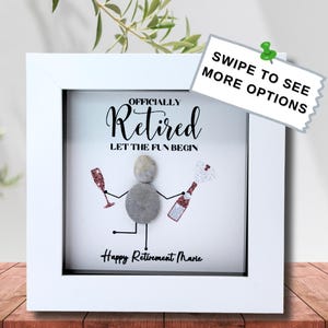 Personalised Pebble Art Retirement Gift: Handmade Colleague Leaving ...