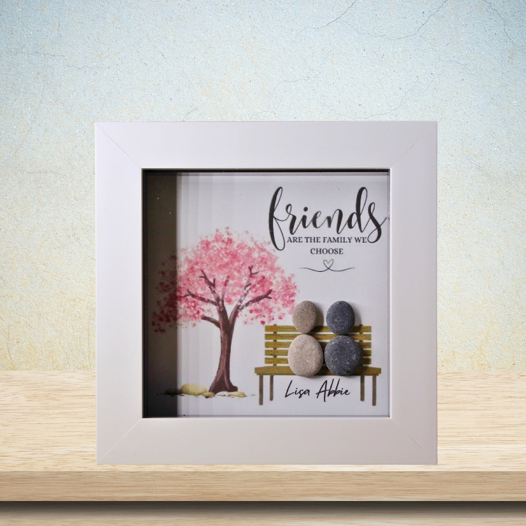 Personalised Best Friend Pebble Art Picture Handmade Birthday Gift ...