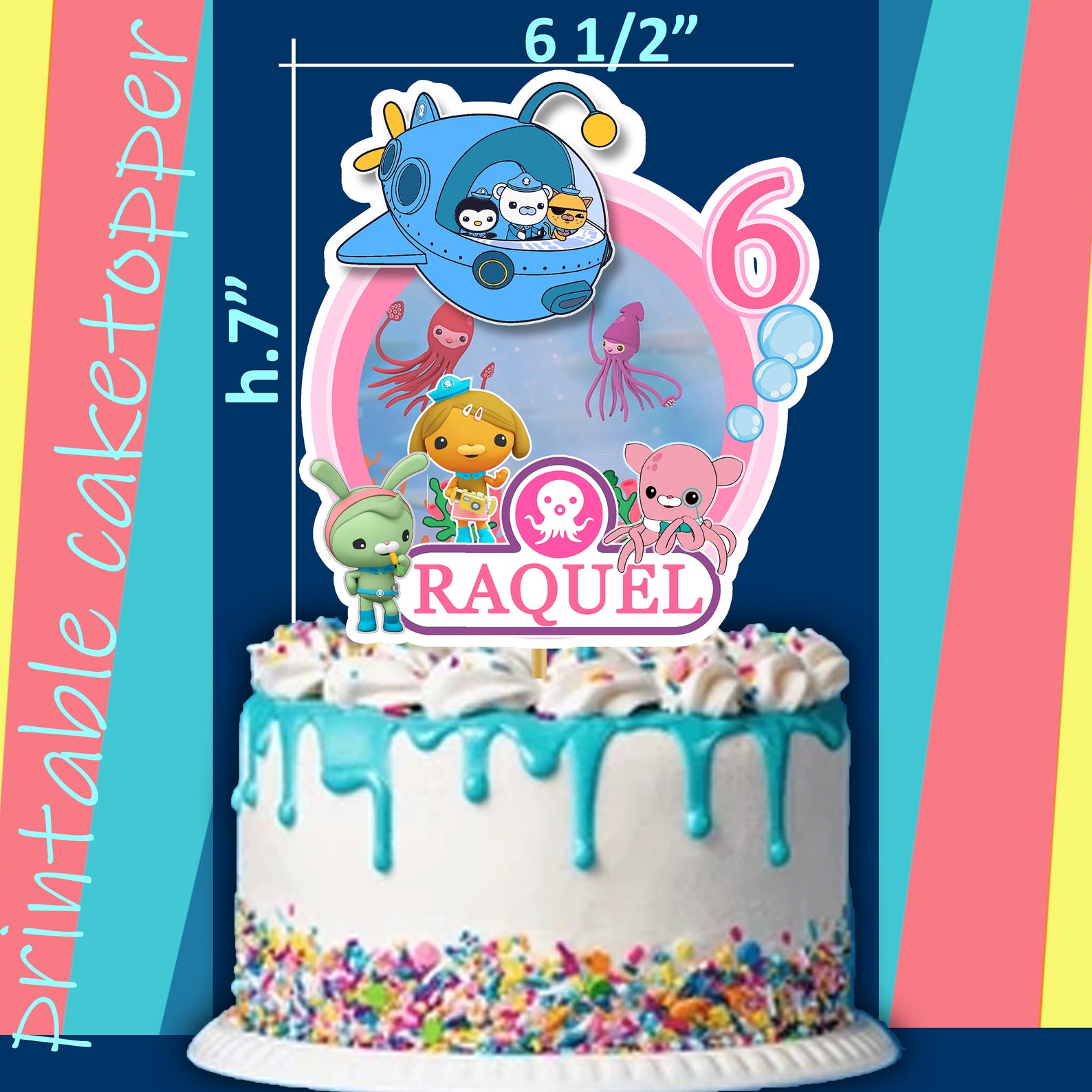 Octonauts Cake Topper /personalized Octonauts Birthday Party/ Birthday ...